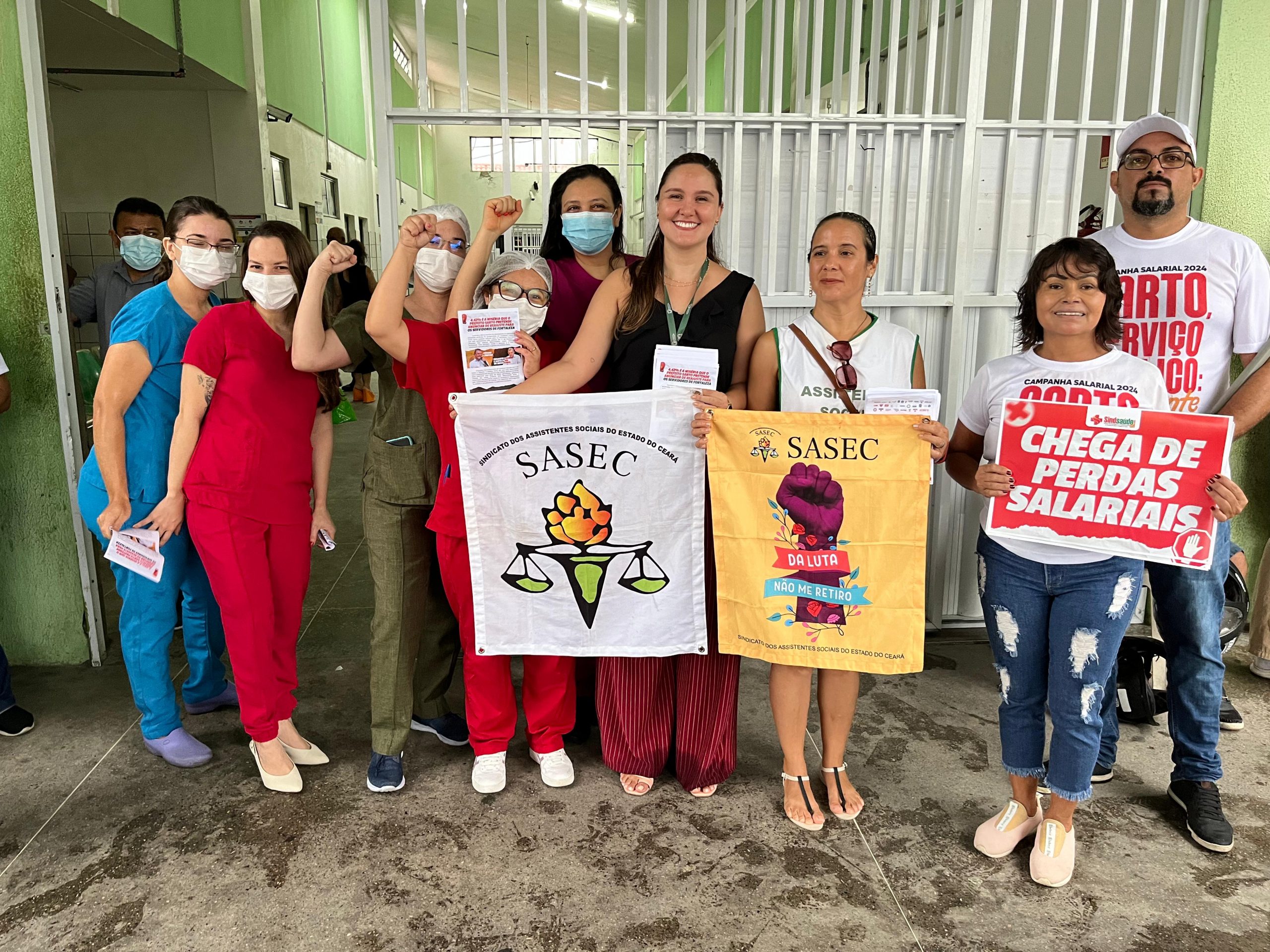 Sasec participa de mobilização para ato pelo reajuste salarial | SASEC